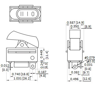 The RL8-1 series rocker switch has high rating with UL, cUL and ...