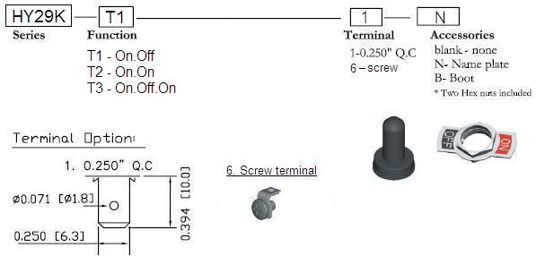 Phaseda LLC - HY29K 3Pole Toggle switches